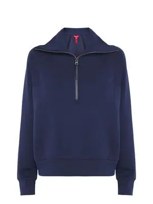 Spanx Airessentials Half-zip Sweater - Navy