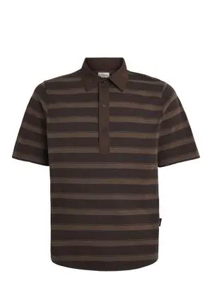 Oliver Peoples Organic Cotton Stanfield Polo Shirt - Brown