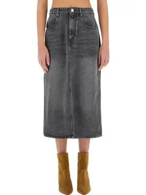 Isabel Marant Étoile Tilauria Denim Skirt - Grey