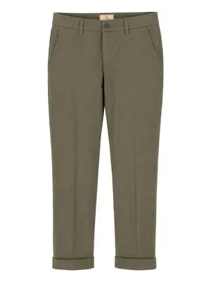 FAY Cotton Trousers Made In Italy - Green