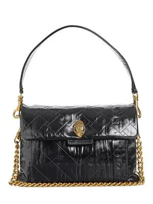 Kurt Geiger Celia Quilted Leather Shoulder Bag With Chain Strap - Black