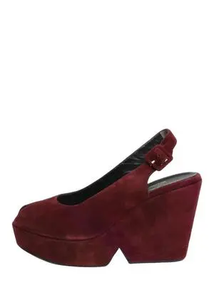 Clergerie Peep-toe Wedge Sandals - Red
