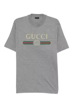 Gucci Interlocking G Web Stripe T-shirt - Grey