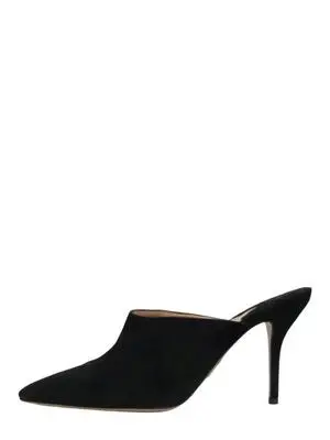 PAUL ANDREW Suede Pointed-toe Mules - Black