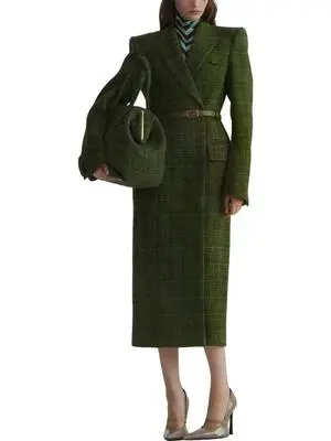 MUGLER Midi Tailoring Coat - Green