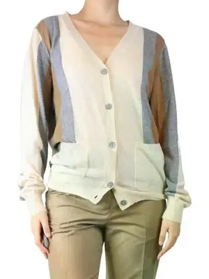 Marni Colourblock Cashmere Cardigan - Neutrals