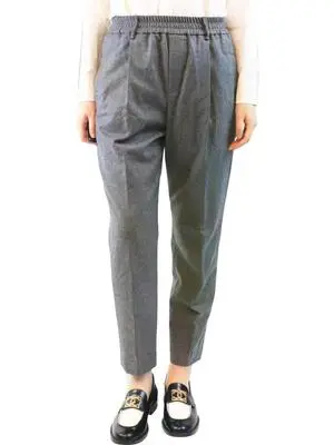 Brunello Cucinelli Pleated Wool Trousers - Grey