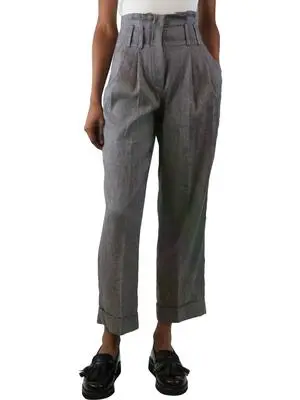 Brunello Cucinelli High-waist Pleated Trousers - Grey