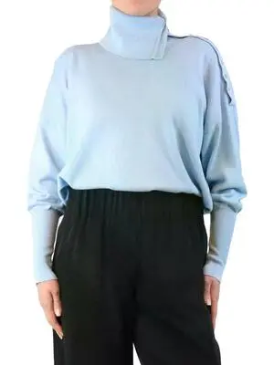 BAMFORD High-neck Fine Knit Sweater - Blue
