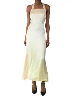 Albus Lumen Square-neck Maxi Dress - Neutrals