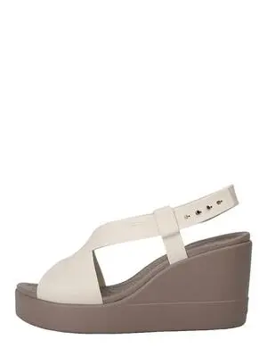 CROCS Brooklyn Lightweight Wedge Sandals - Gray