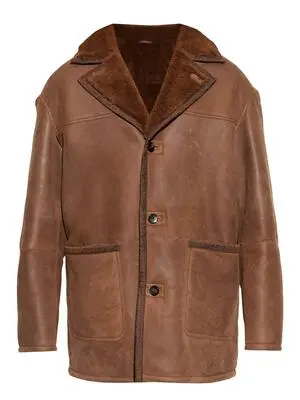 Etro Shearling Coat With Pockets - Brown