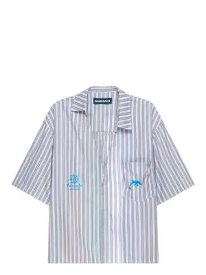 NAMESAKE Striped Pocket Shirt - Blue