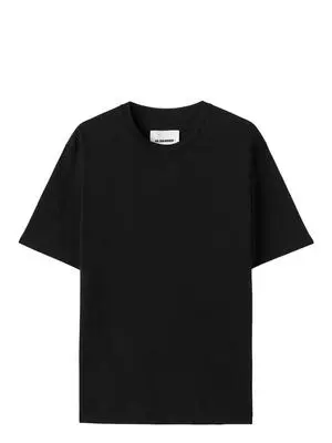 JIL SANDER Logo Printed Crewneck T-shirt - Black