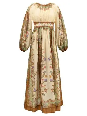 Zimmermann Indra Elasticated Waist Maxi Dress - Multicolour