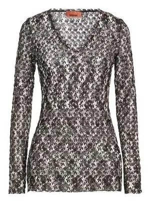 Missoni Long Sleeve Crochet Knit Sweater - Brown
