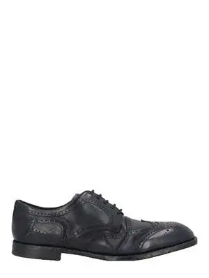 Dolce & Gabbana Midnight Calfskin Lace-up Shoes - Blue