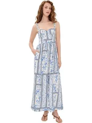 Agua Bendita Marcia Embroidered Maxi Dress - Multicolor