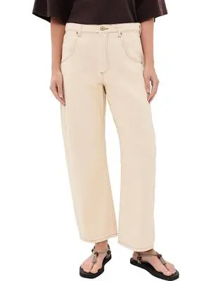 Roucha Dolven Paneled Denim Jeans - Ecru