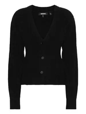 ROTATE BY BIRGER CHRISTENSEN Peplum-hem Cardigan - Black