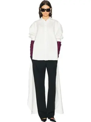 Balenciaga Long Train Shirt - White