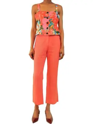 Mara Hoffman Floral-print Linen Set - Orange