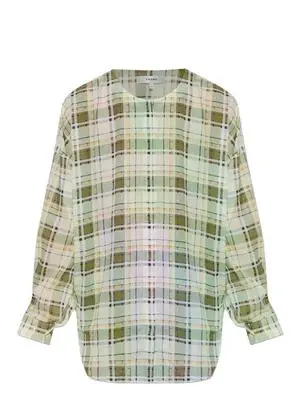 FRAME Gallery Check-pattern Oversized Shirt - Neutrals