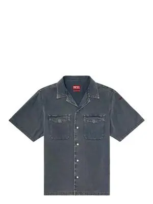 DIESEL® Bowling Shirt In Denim - Grey