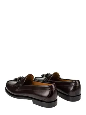 G.H.BASS Chocolate Leather Tassel Detail Loafers - Brown