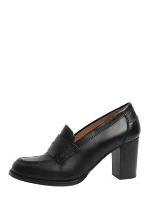 A.p.c. Leather High-heeled Loafers - Black