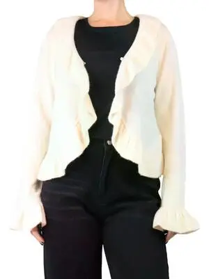 SHYLA SHYLA Frilly Cashmere Cardigan