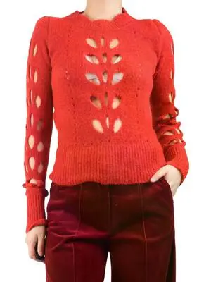 ISABEL MARANT VINTAGE Cut-out Sweater - Red