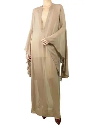 ALEXANDRA MIRO Alexandra Miro V-Neck Bell-Sleeve Maxi Dress