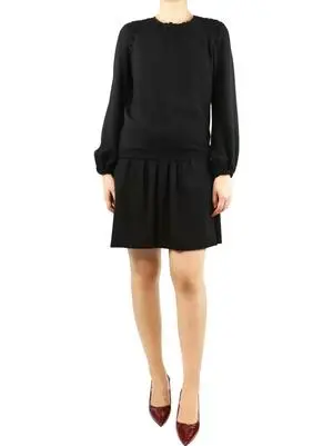 ISABEL MARANT VINTAGE Pleated Long-sleeve Dress - Red