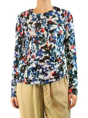 Proenza Schouler Abstract Print Long-sleeve T-shirt - Blue
