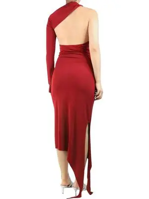 COURREGES Asymmetrical Midi Dress - Red
