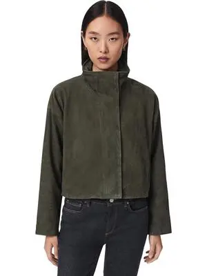 ALLSAINTS Ryder Suede Jacket - Green