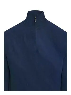 Massimo Alba Quarter-zip Knitted Sweater - Blue