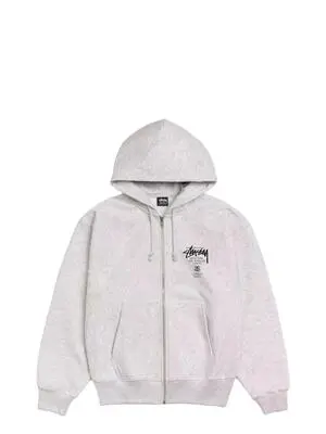 StÜssy World Tour Zip-up Hoodie - Grey