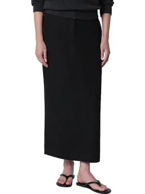 TOTEME Wool Blend Maxi Skirt - Black