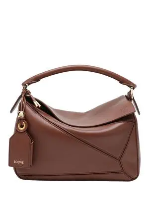 Loewe Small Puzzle Featherlight Bag In Nappa Leather - Brown
