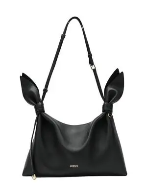 Loewe Medium Scarf Bag In Leather - Black