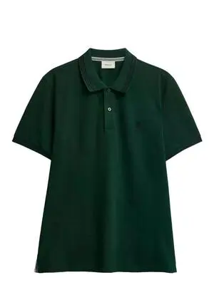 Pringle Of Scotland Tipping-detail Piqué-knit Polo Shirt - Green