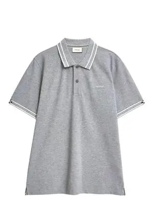 Pringle Of Scotland Diamond Jacquard Collar Polo Shirt - Grey