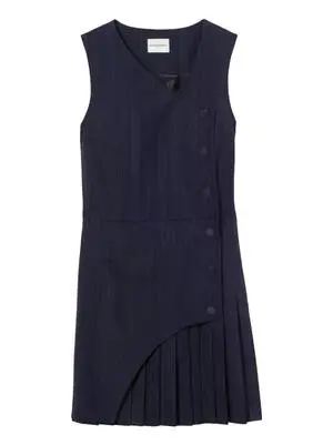 Claudie Pierlot Pinstripe Pattern Sleeveless Dress - Blue