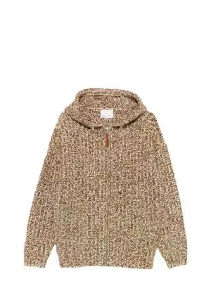 Isabel Marant Étoile Ribbed Knit Zip-up Hoodie - Brown
