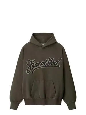 Fear Of God Logo-print Hoodie - Green