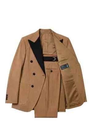 FRANZESE COLLECTION Chevron-pattern Double-breasted Suit - Neutrals