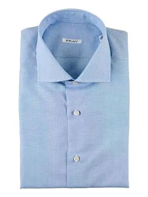 FRAY Check-pattern Button-down Shirt - Blue