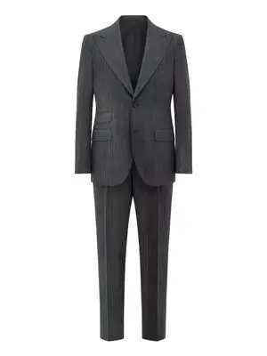 FRANZESE COLLECTION Pinstripe-pattern Single-breasted Suit - Grey